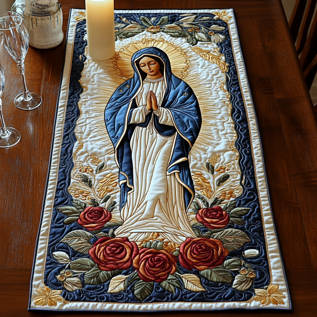 Pure Devotion Quilted Table Runner NCU0VH4935 – Vantique