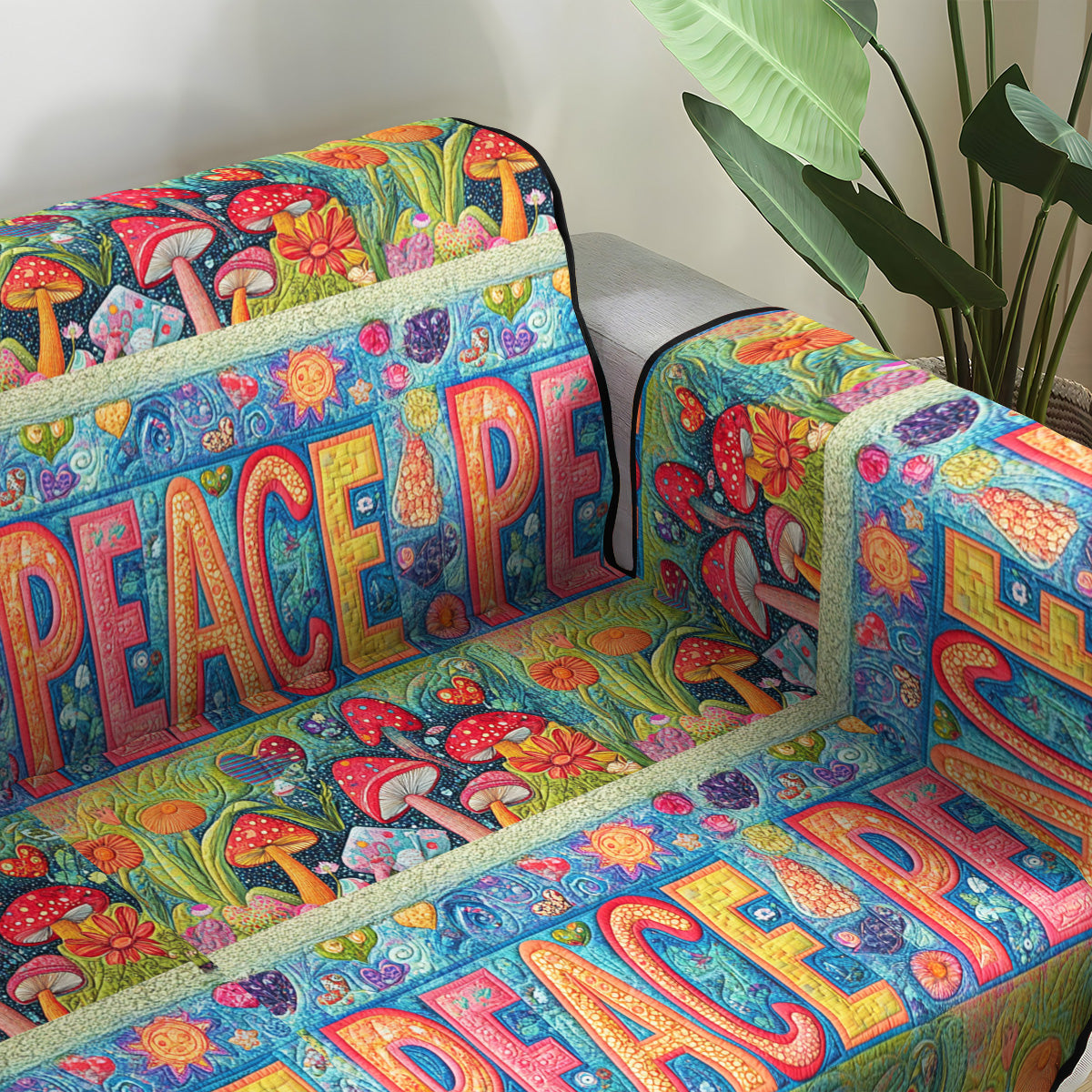 Radiance of Peace Quilted Sofa Cover NCU0PT6910 – Vantique