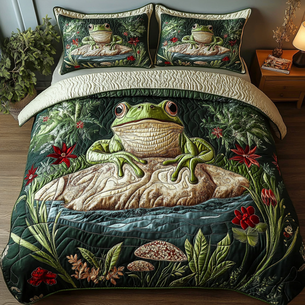 Rainforest Charm 3-Piece Quilted Bedding Set NCU0DK3842 – Vantique