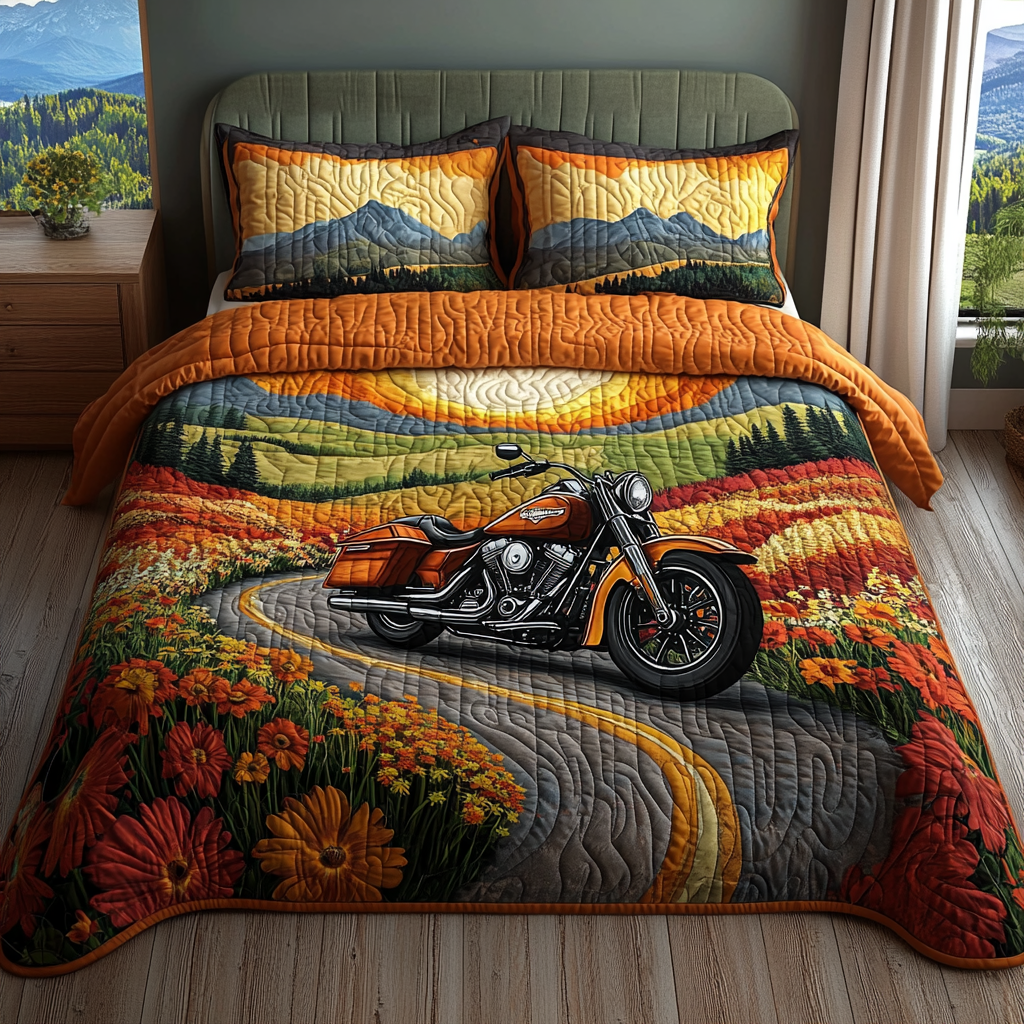 Red Road 3-Piece Quilted Bedding Set NCU0DV4355 – Vantique