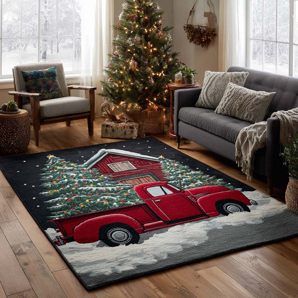 Red Truck Area Rug NCU0NT10089 – Vantique