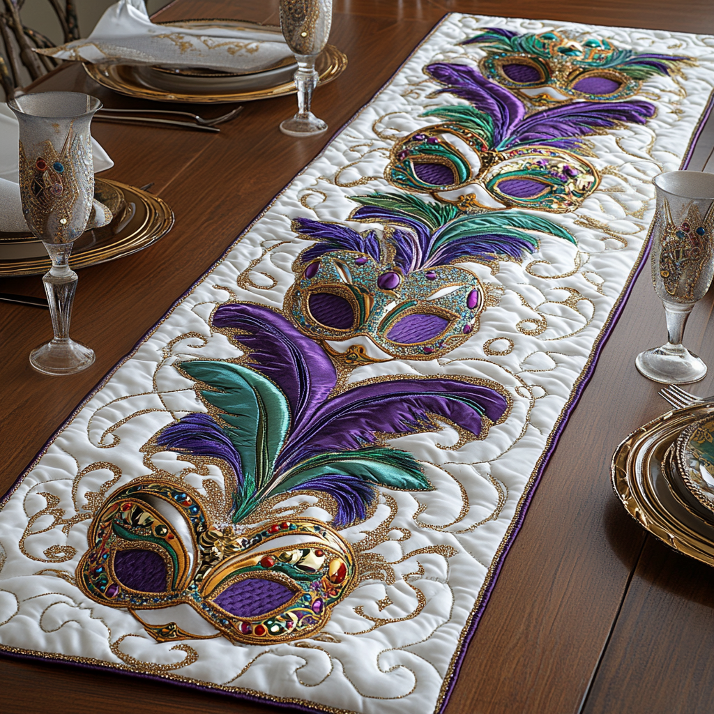 Regal Splendor Quilted Table Runner NCU0VH2607 – Vantique