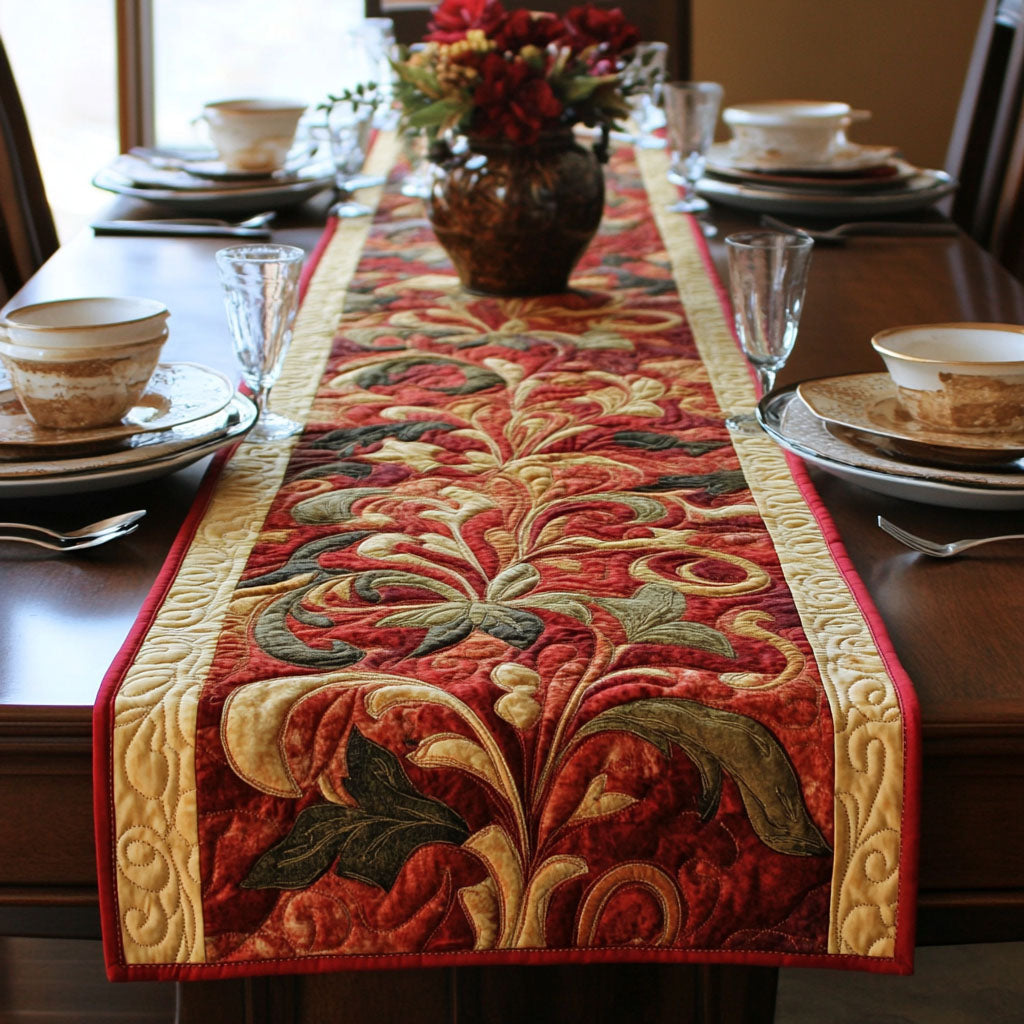 Renaissance Bloom Quilted Table Runner NCU0PT3650 – Vantique