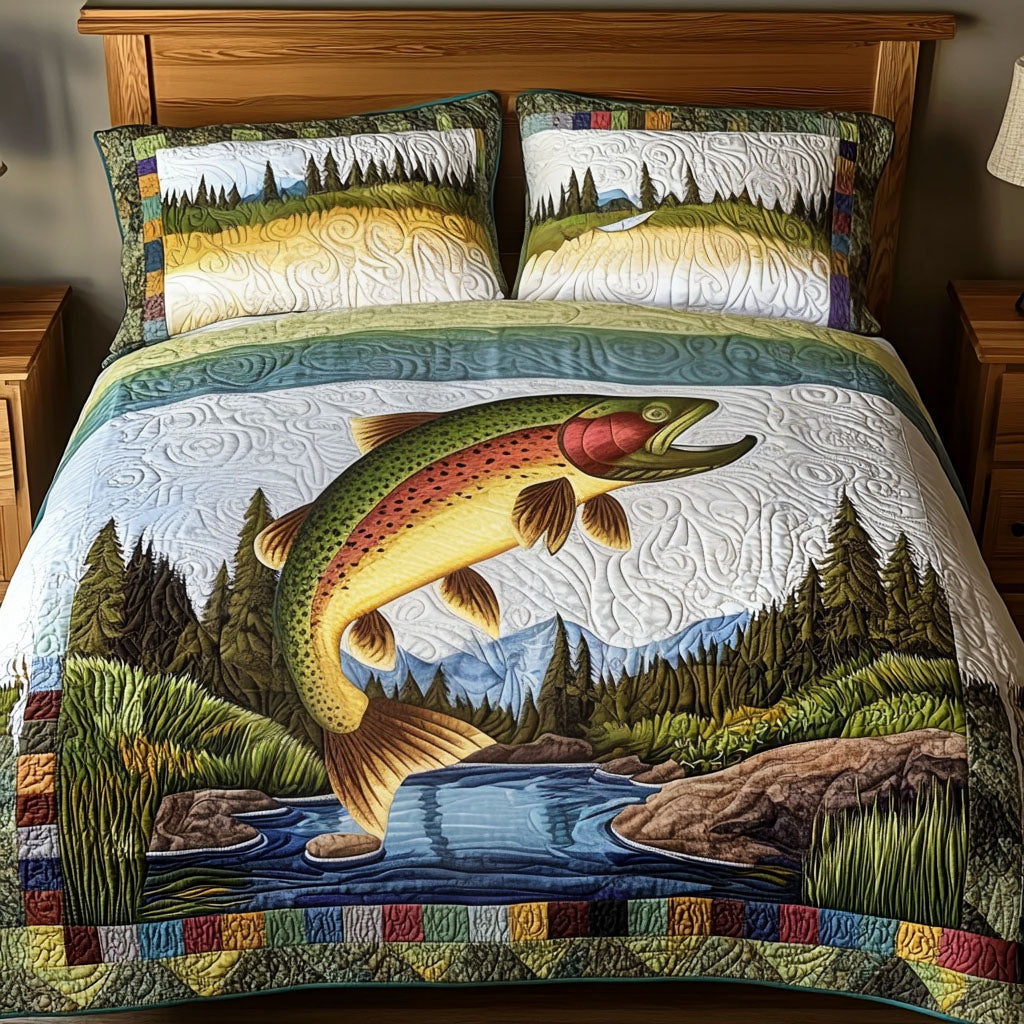 River Run 3-Piece Quilted Bedding Set NCU0PT3262 – Vantique