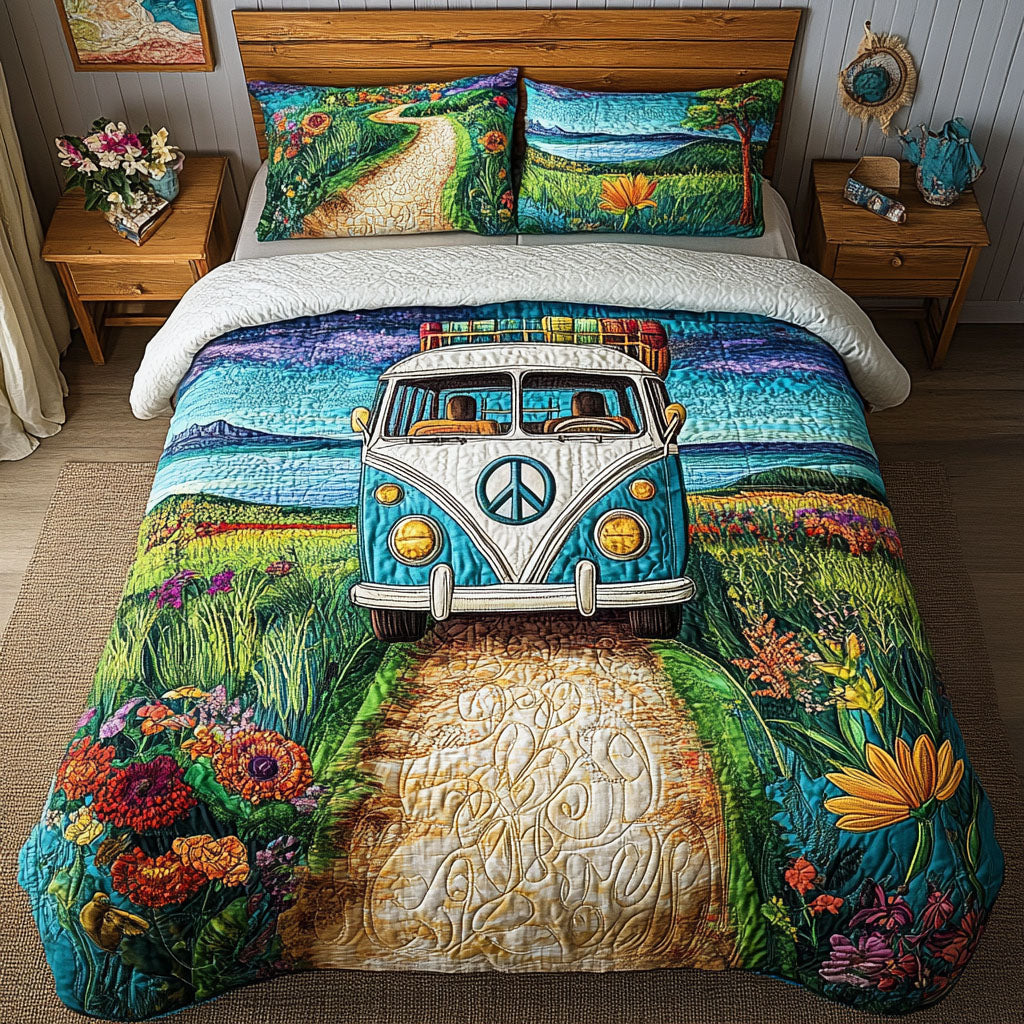 Road to Paradise 3-Piece Quilted Bedding Set NCU0PT4388 – Vantique