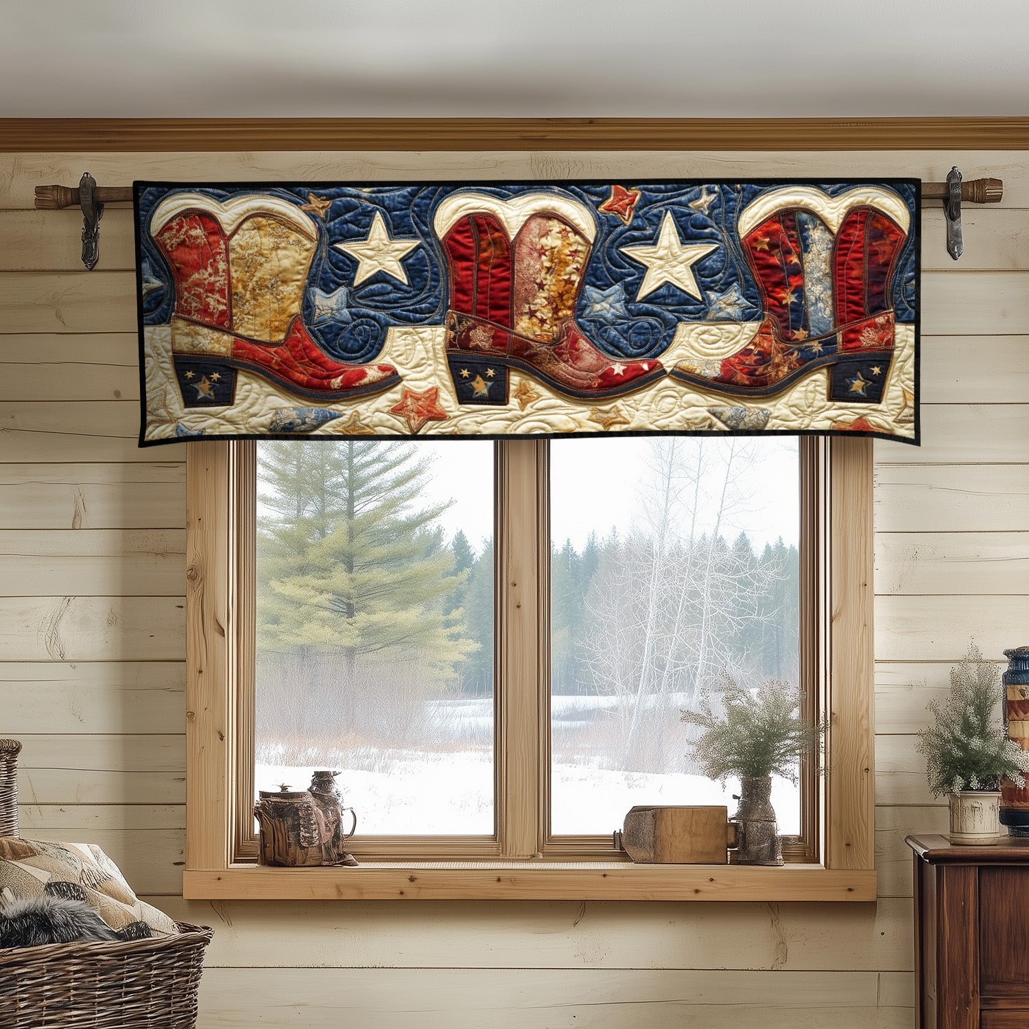 Rodeo Star Spangled Quilted Valance NCU0NT7374 – Vantique