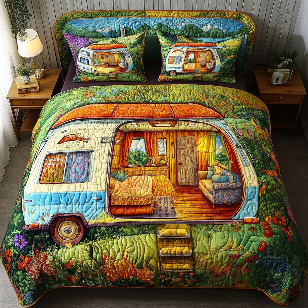Rolling Cottage 3-Piece Quilted Bedding Set NCU0NT5965 – Vantique