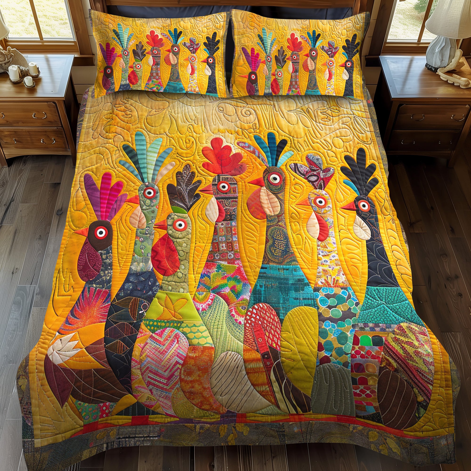 Chicken Quilted Bedding Set NCU0VT03 – Vantique