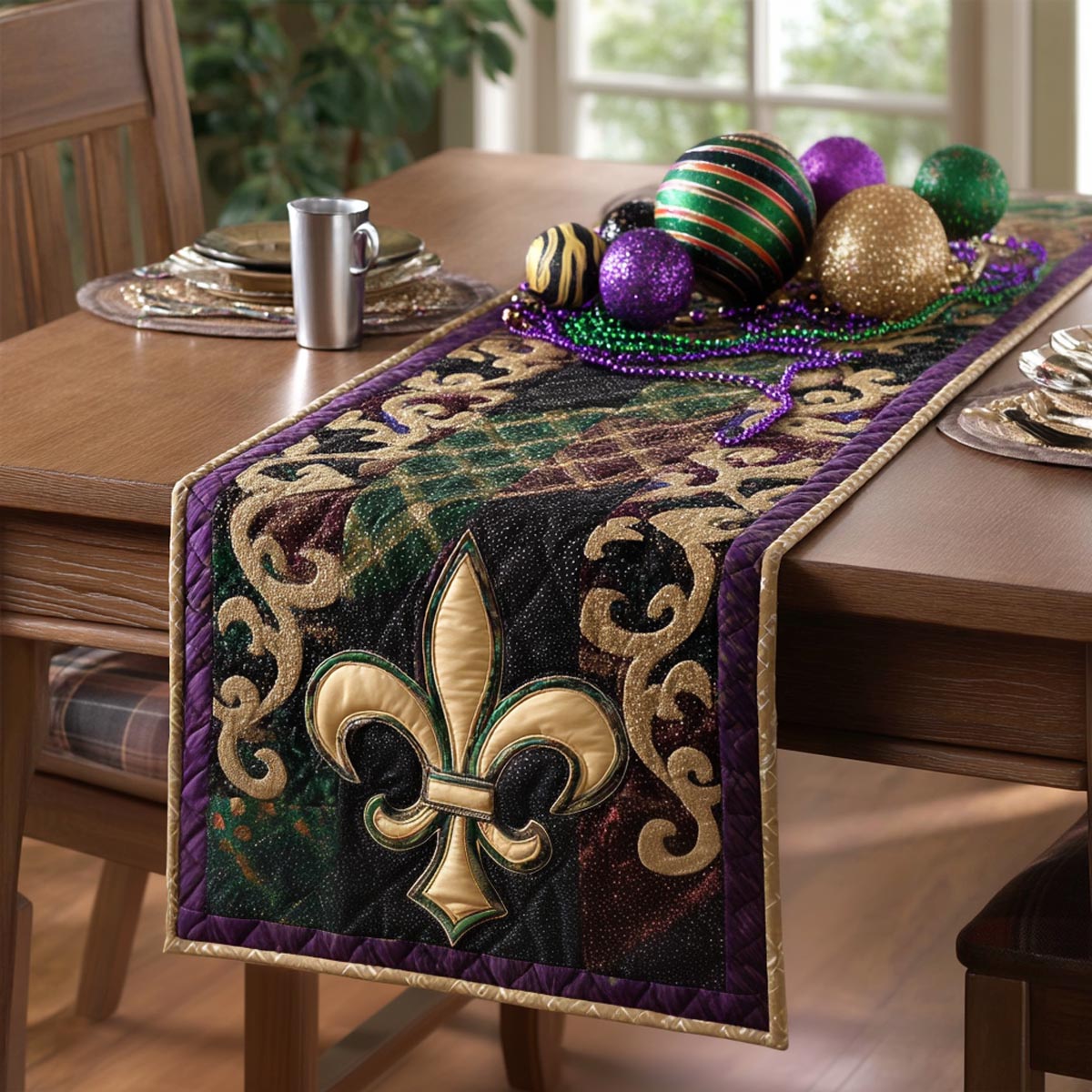 Royal Carnival Quilted Table Runner NCU0DV9062 – Vantique