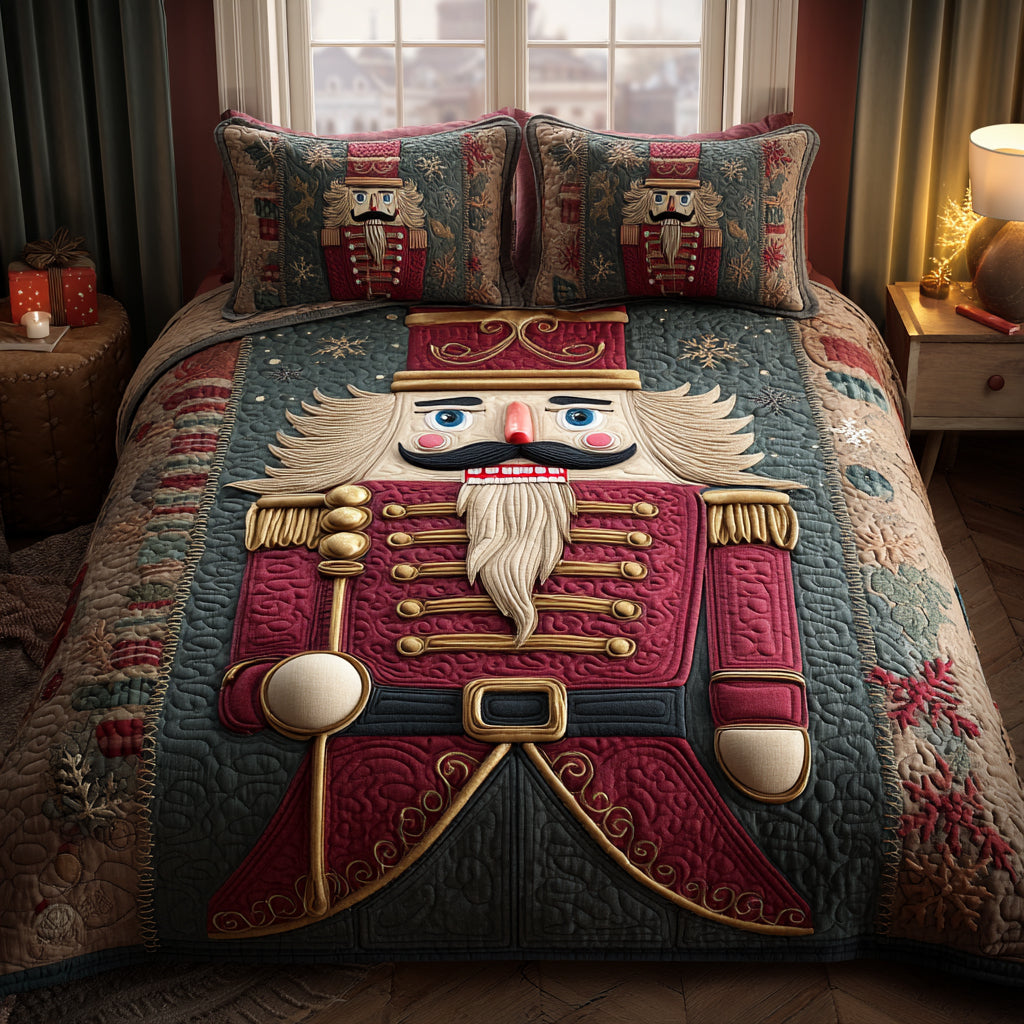 Royal Nutcracker 3-Piece Quilted Bedding Set NCU0DV8750 – Vantique