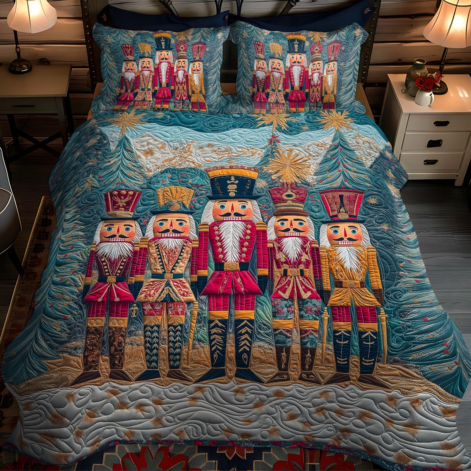 Royal Nutcracker 3-Piece Quilted Bedding Set NCU0TL1601 – Vantique