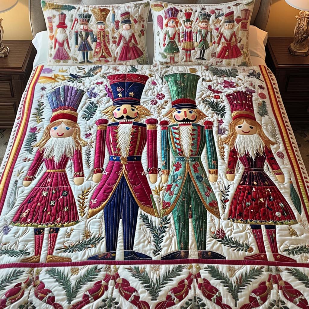 Royal Nutcracker Dream 3-Piece Quilted Bedding Set NCU0NT1883 – Vantique