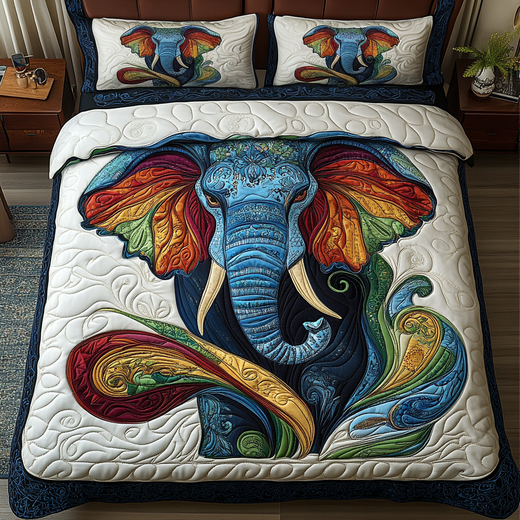 Royal Stomp 3-Piece Quilted Bedding Set NCU0DK5479 – Vantique