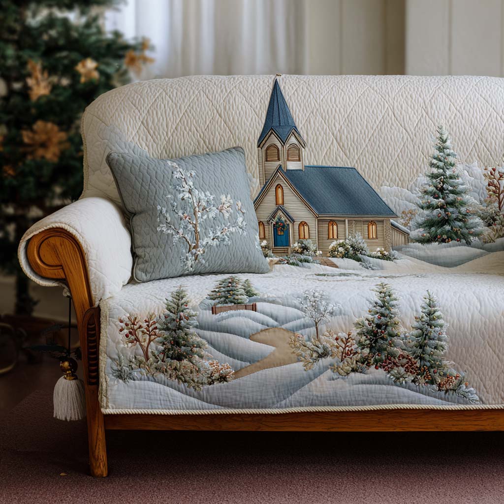 Sacred Christmas Light Quilted Sofa Cover NCU0NT11333 – Vantique