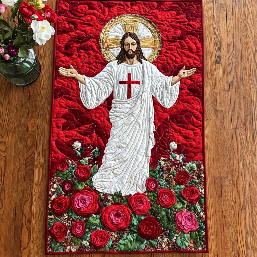 Sacred Risen Quilted Table Runner NCU0NT8078 – Vantique
