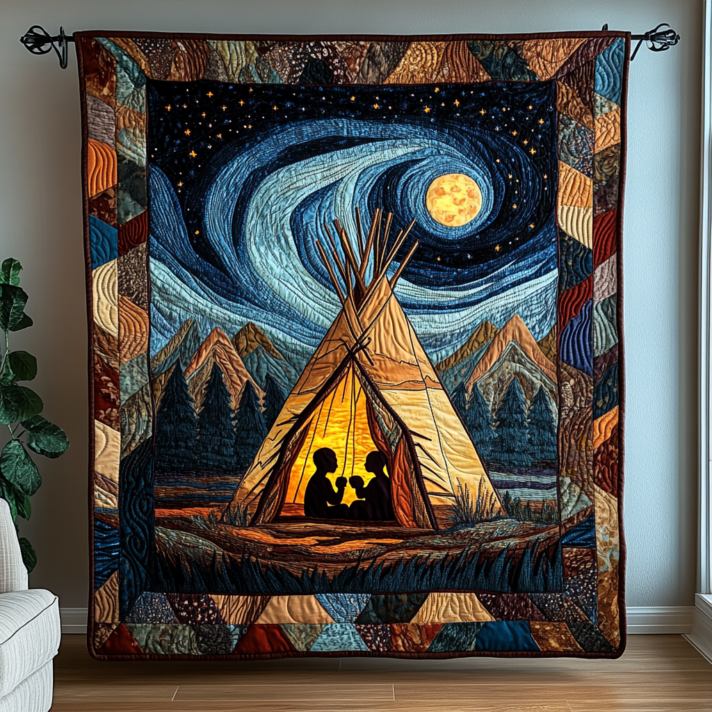 Sacred Sunset Quilted Blanket NCU0DK5066 – Vantique