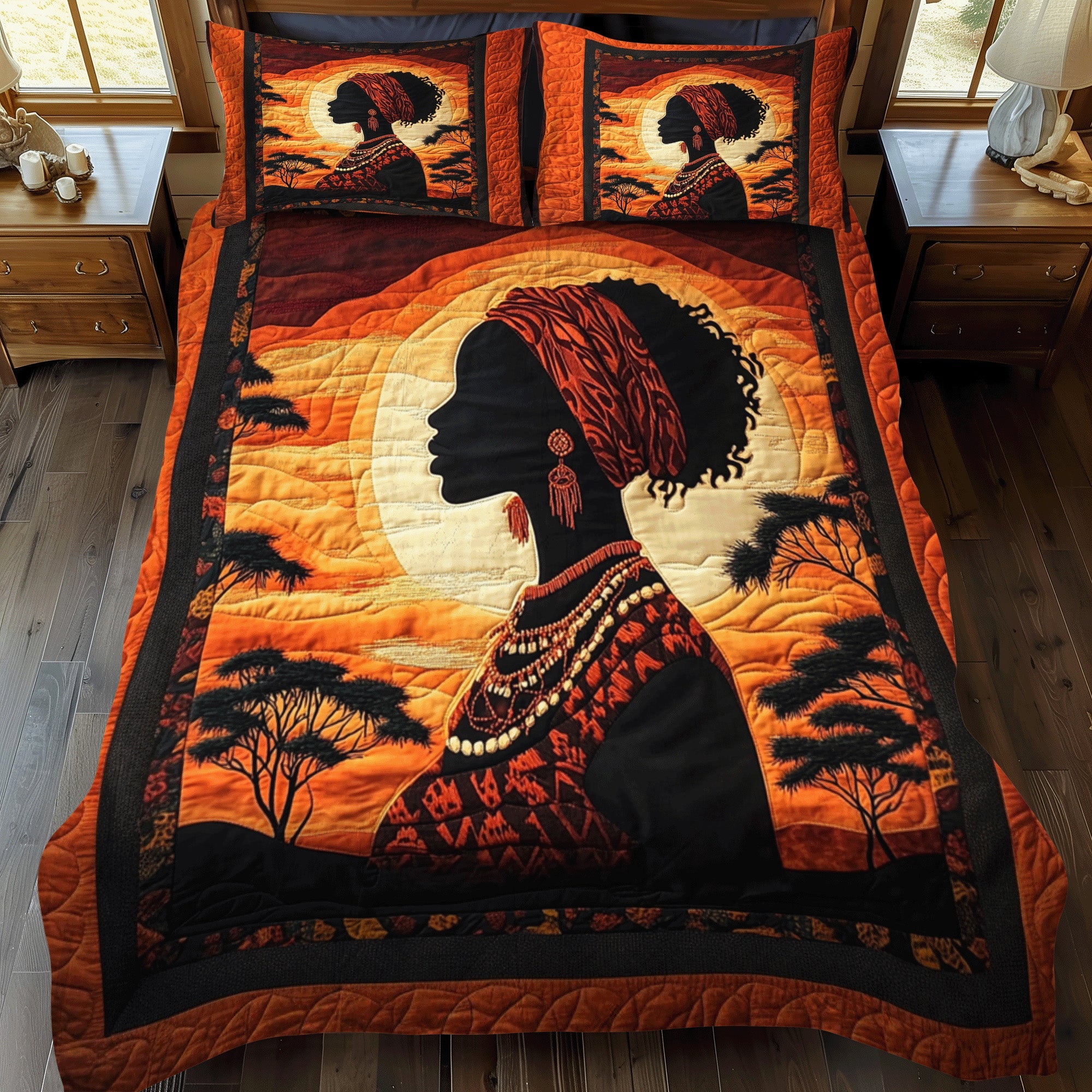 Sahara Muse 3-Piece Quilted Bedding Set NCU0NT3391 – Vantique