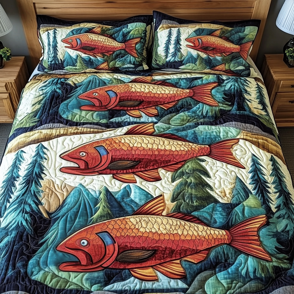 Salty Kiss 3-Piece Quilted Bedding Set NCU0VH1590 – Vantique
