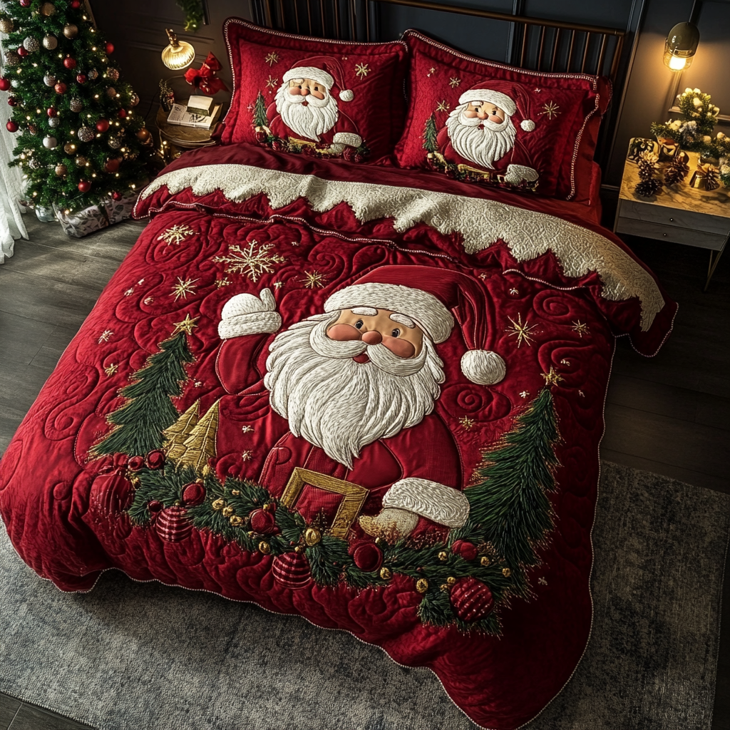 Santa Magic 3-Piece Quilted Bedding Set NCU0DK10457 – Vantique