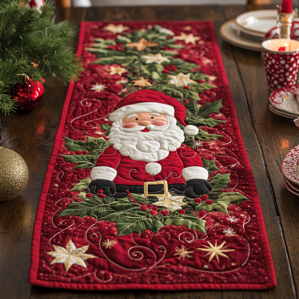Santa Surprise Quilted Table Runner NCU0DV1184 – Vantique