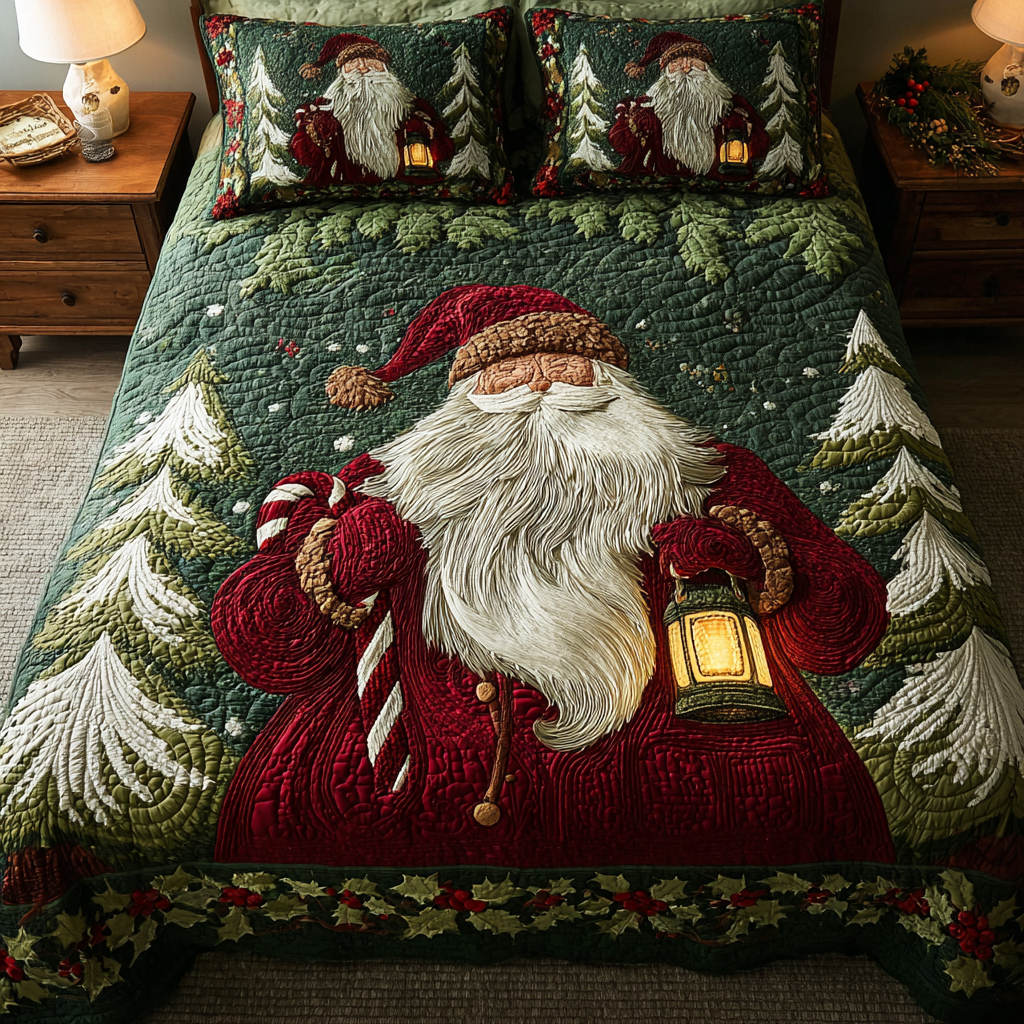 Santa Whisper 3-Piece Quilted Bedding Set NCU0DK11171 – Vantique