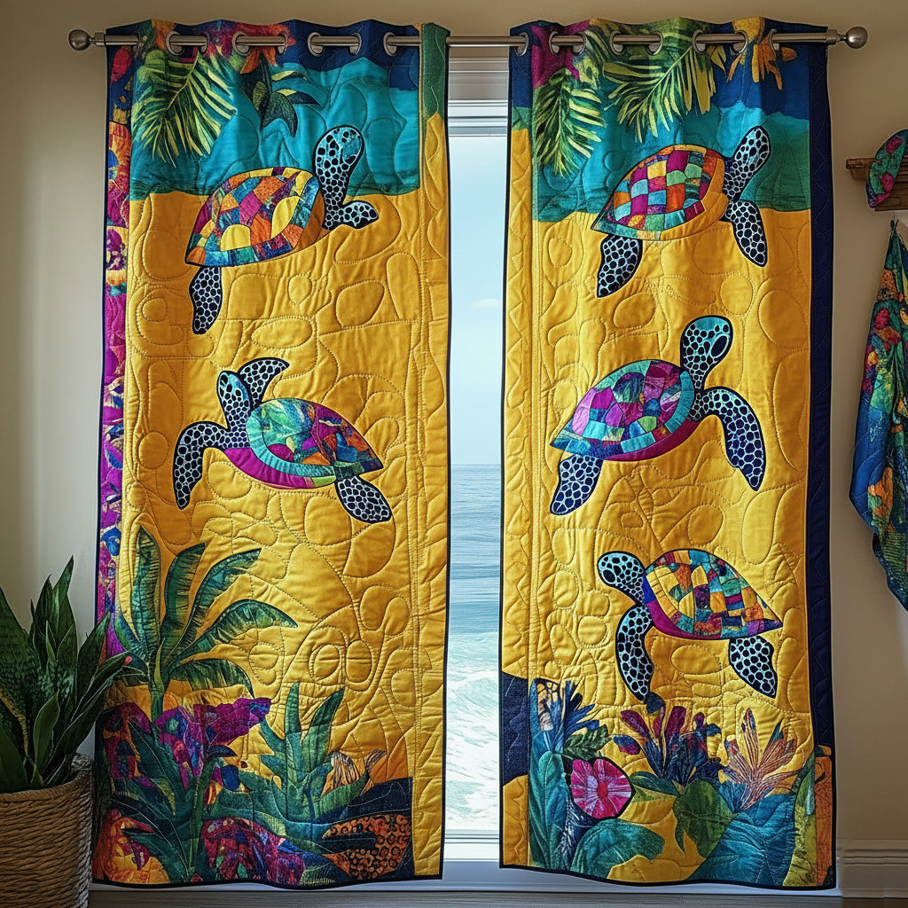 Sea Turtle Spirit Quilted Curtains NCU0NT10981 – Vantique