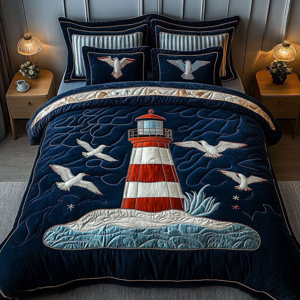 Seagull Watchtower 3-Piece Quilted Bedding Set NCU0NT4273 – Vantique