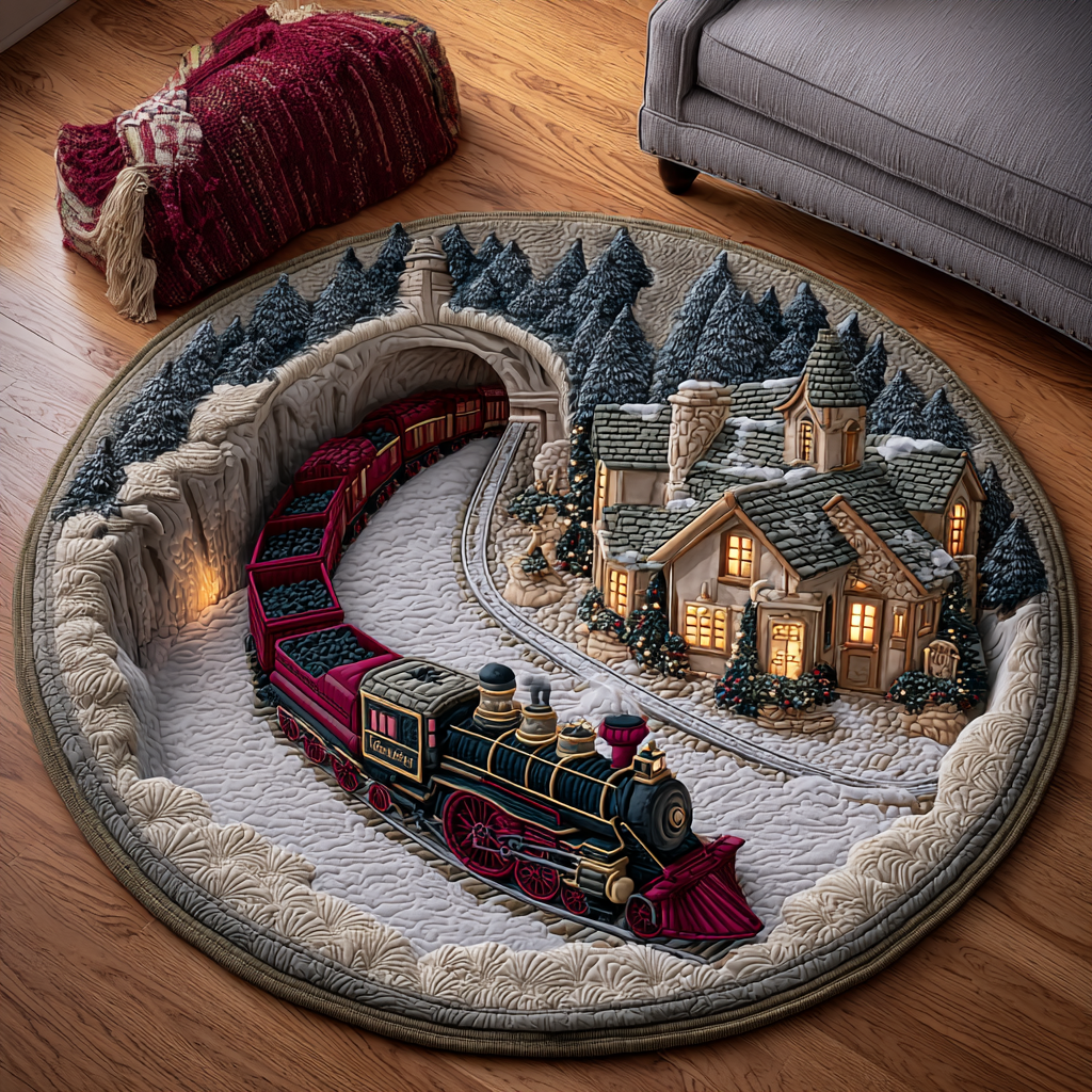 Season Track Quilted Round Mat NCU0DK11124 – Vantique