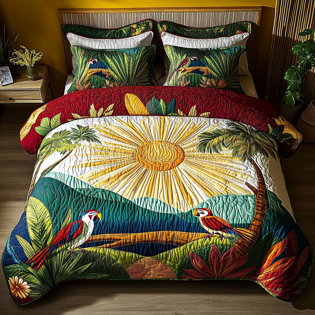 Secluded Island Dreams 3-Piece Quilted Bedding Set NCU0PT4731 – Vantique