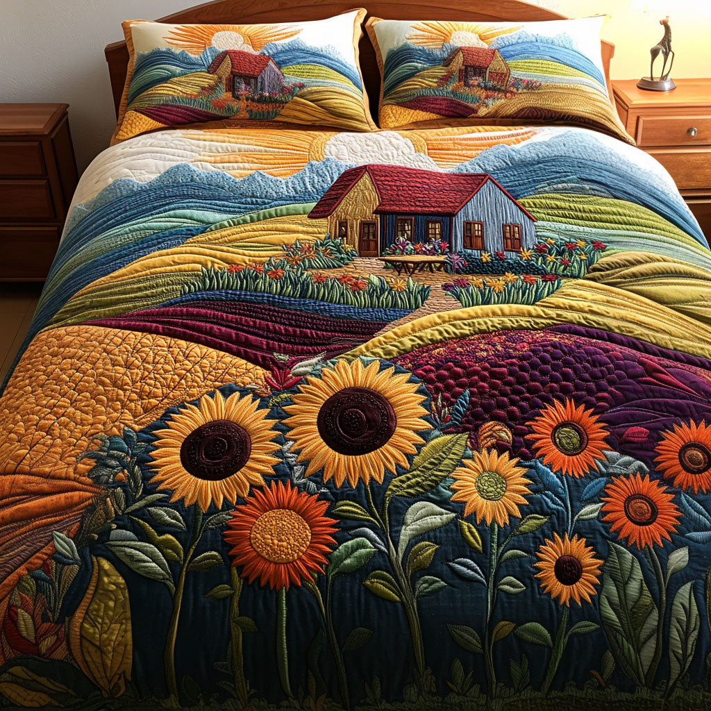 Serene Meadow 3-Piece Quilted Bedding Set NCU0PT5782 – Vantique