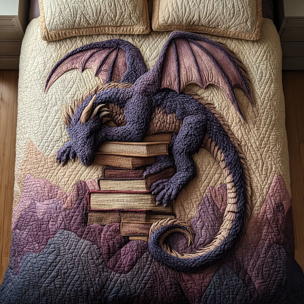 Shadowpeak Dragon 3-Piece Quilted Bedding Set NCU0DV8699 – Vantique