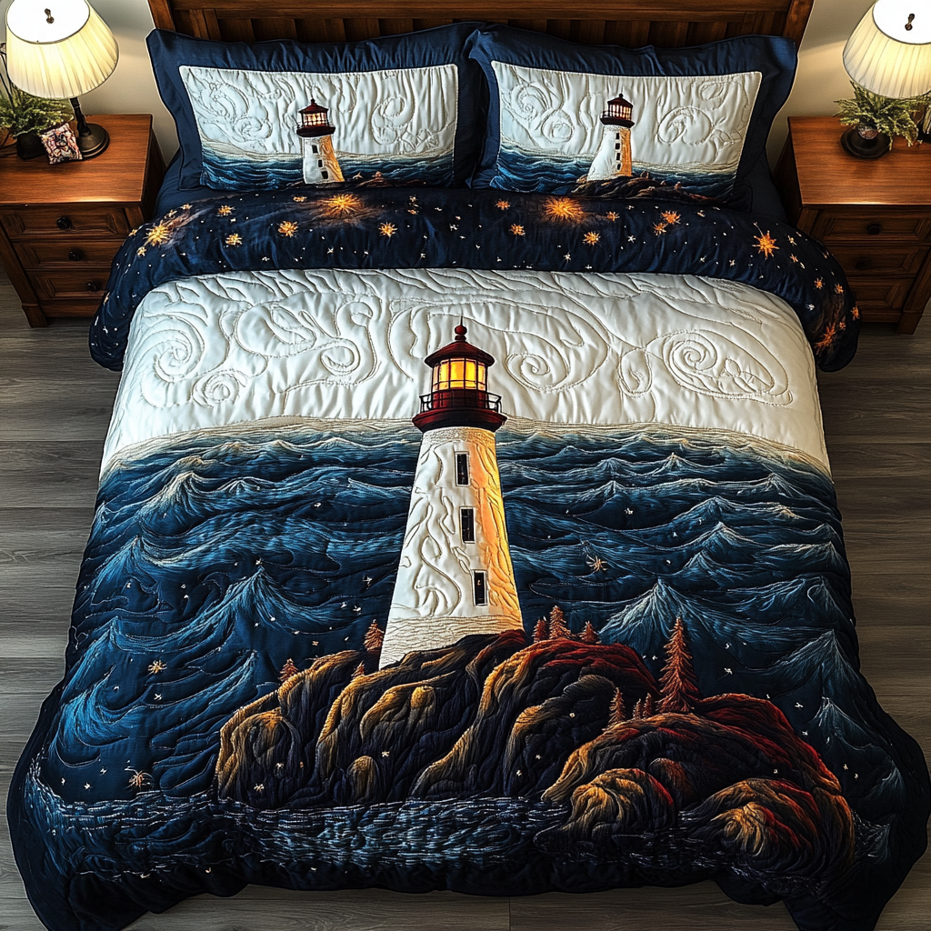 Shoreline Guardian 3-Piece Quilted Bedding Set NCU0DK2293 – Vantique