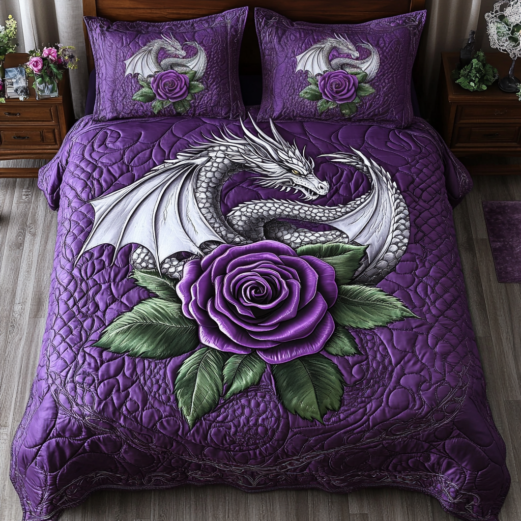 Skyfire Beast 3-Piece Quilted Bedding Set NCU0DK4852 – Vantique