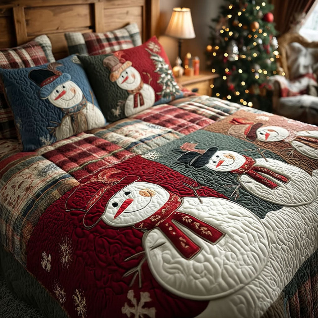 Snow Giggles 3-Piece Quilted Bedding Set NCU0PT10519 – Vantique