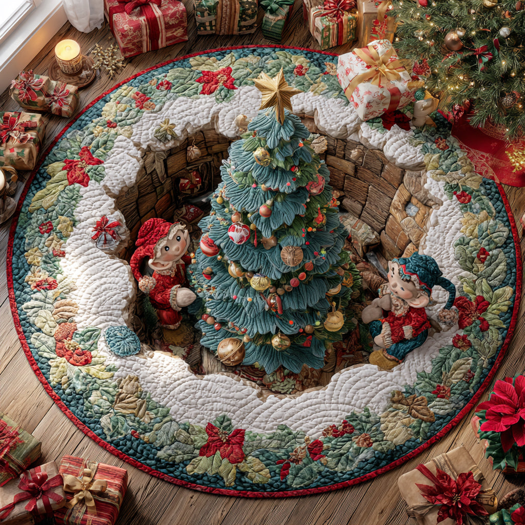 Snowflake Wonder Round Carpet NCU0DV8421 – Vantique
