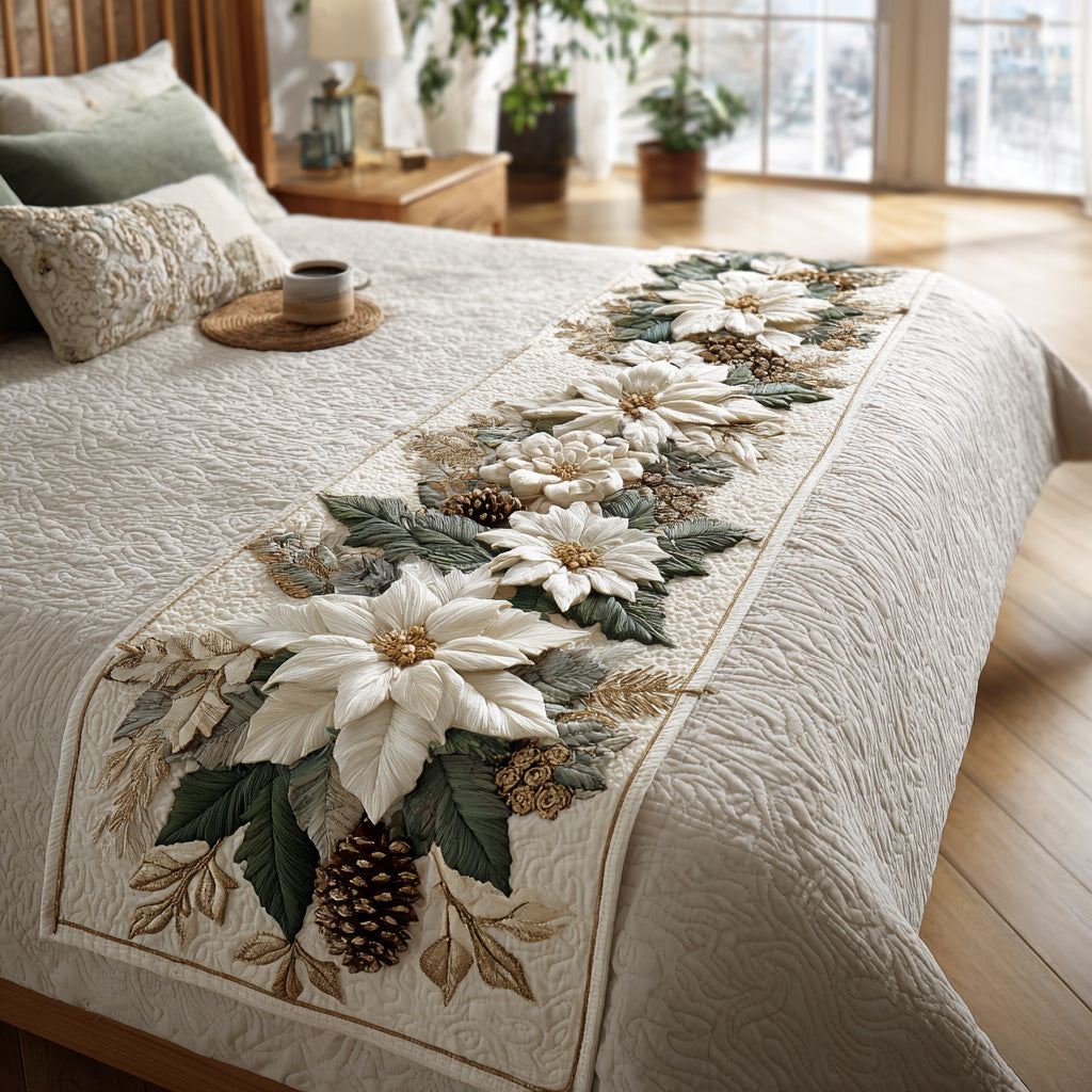 Snowy Splendor Quilted Bed Runner NCU0DV7605 – Vantique