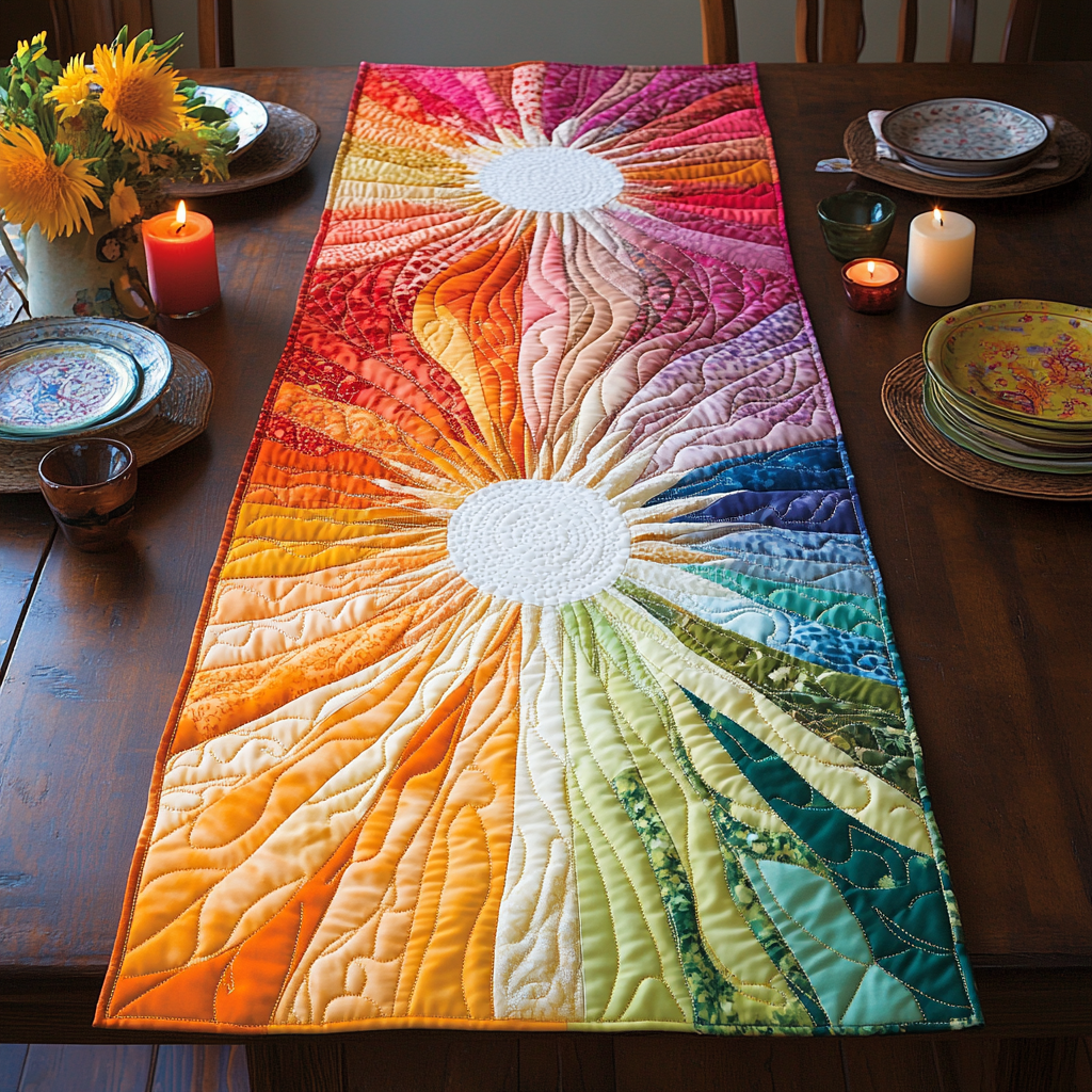 Solar Serenity Quilted Table Runner NCU0DV3048 – Vantique