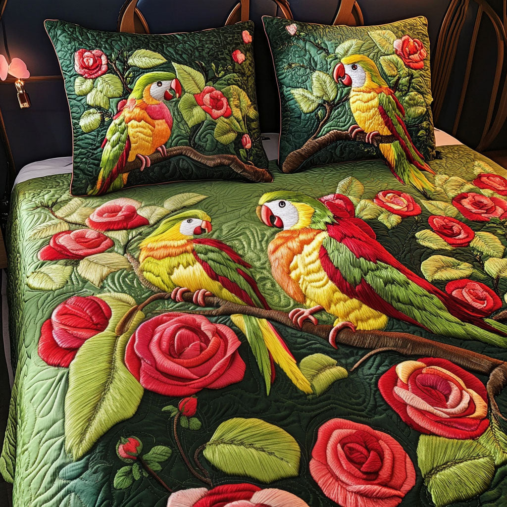 Songbird Serenade 3-Piece Quilted Bedding Set NCU0PT2912 – Vantique