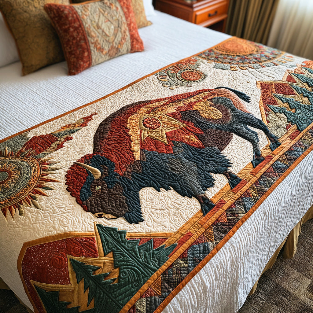 Spirit of the Plains Quilted Bed Runner NCU0TD1268 – Vantique