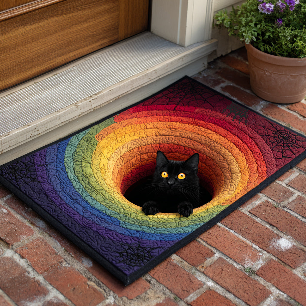 Spooky Black Cat Doormat NCU0HH505 – Vantique