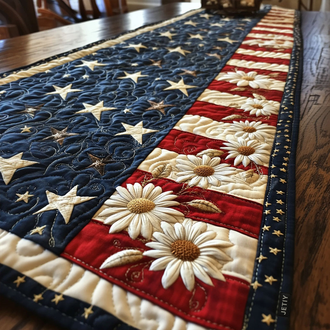 Star-Spangled Beauty Quilted Table Runner NCU0PT4343 – Vantique