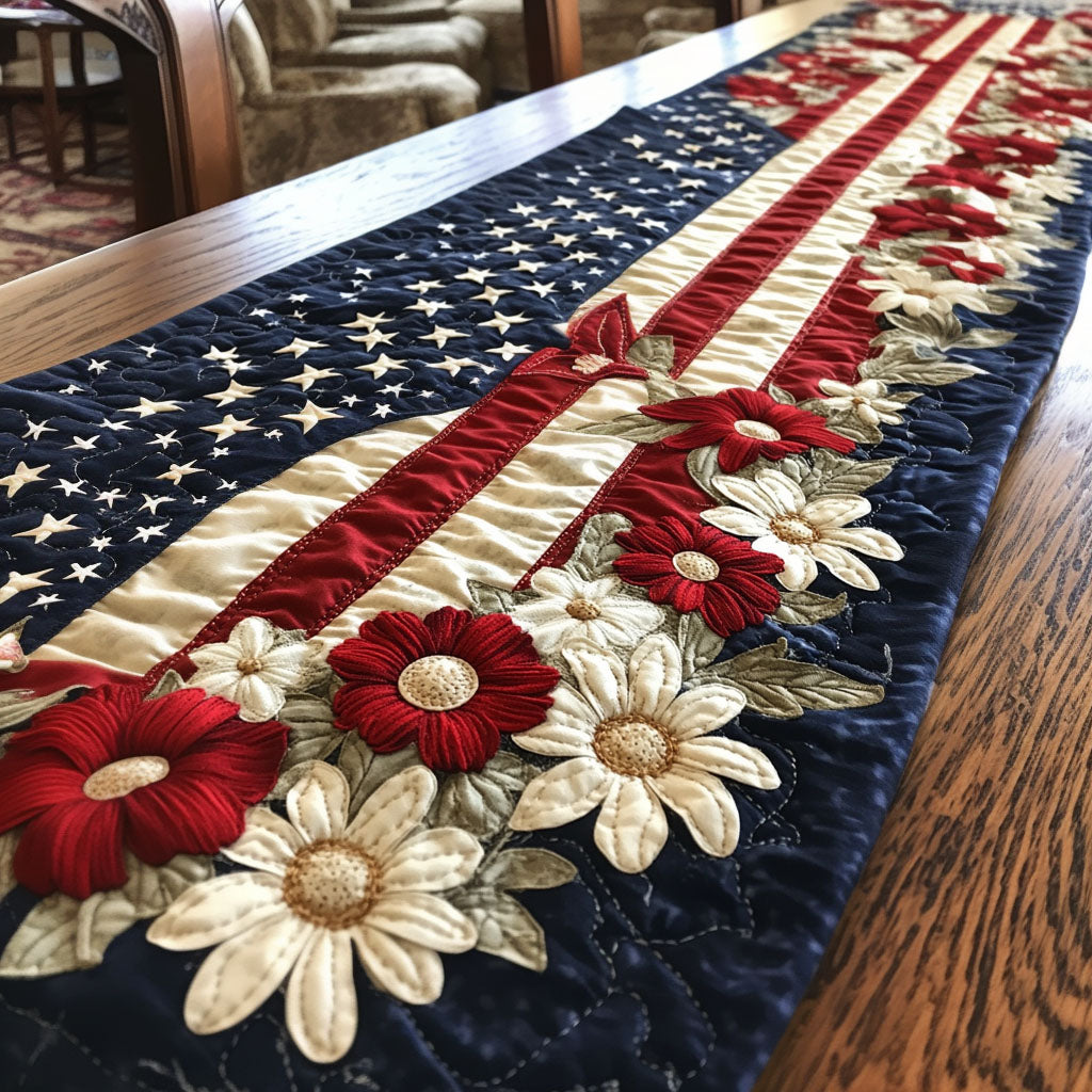 Star-Spangled Quilted Table Runner NCU0PT4846 – Vantique