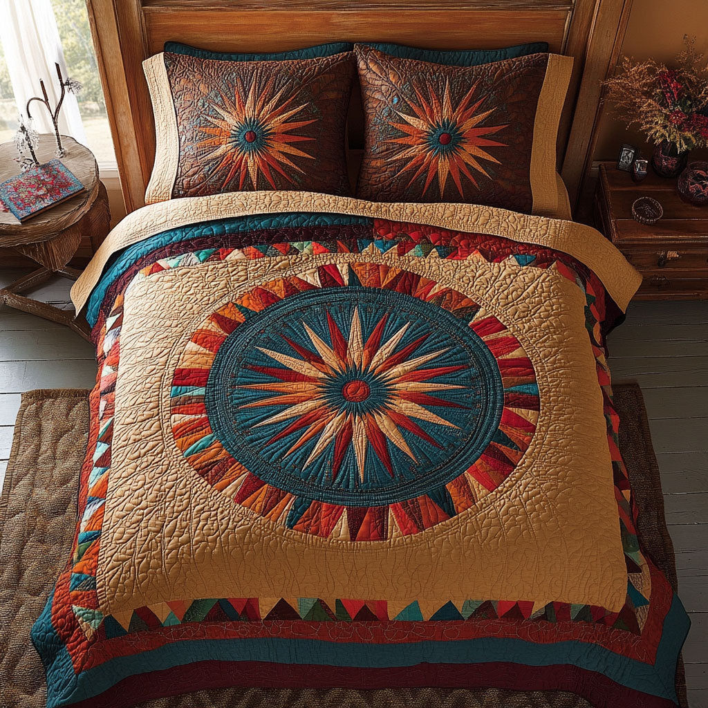 Star of Tradition 3-Piece Quilted Bedding Set NCU0PT6850 – Vantique