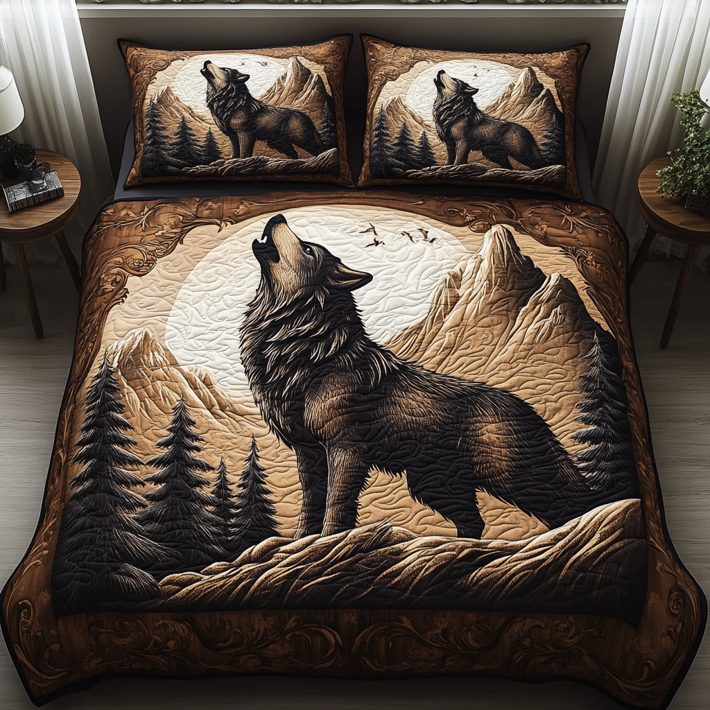 Starlit Prowler 3-Piece Quilted Bedding Set NCU0DV2751 – Vantique