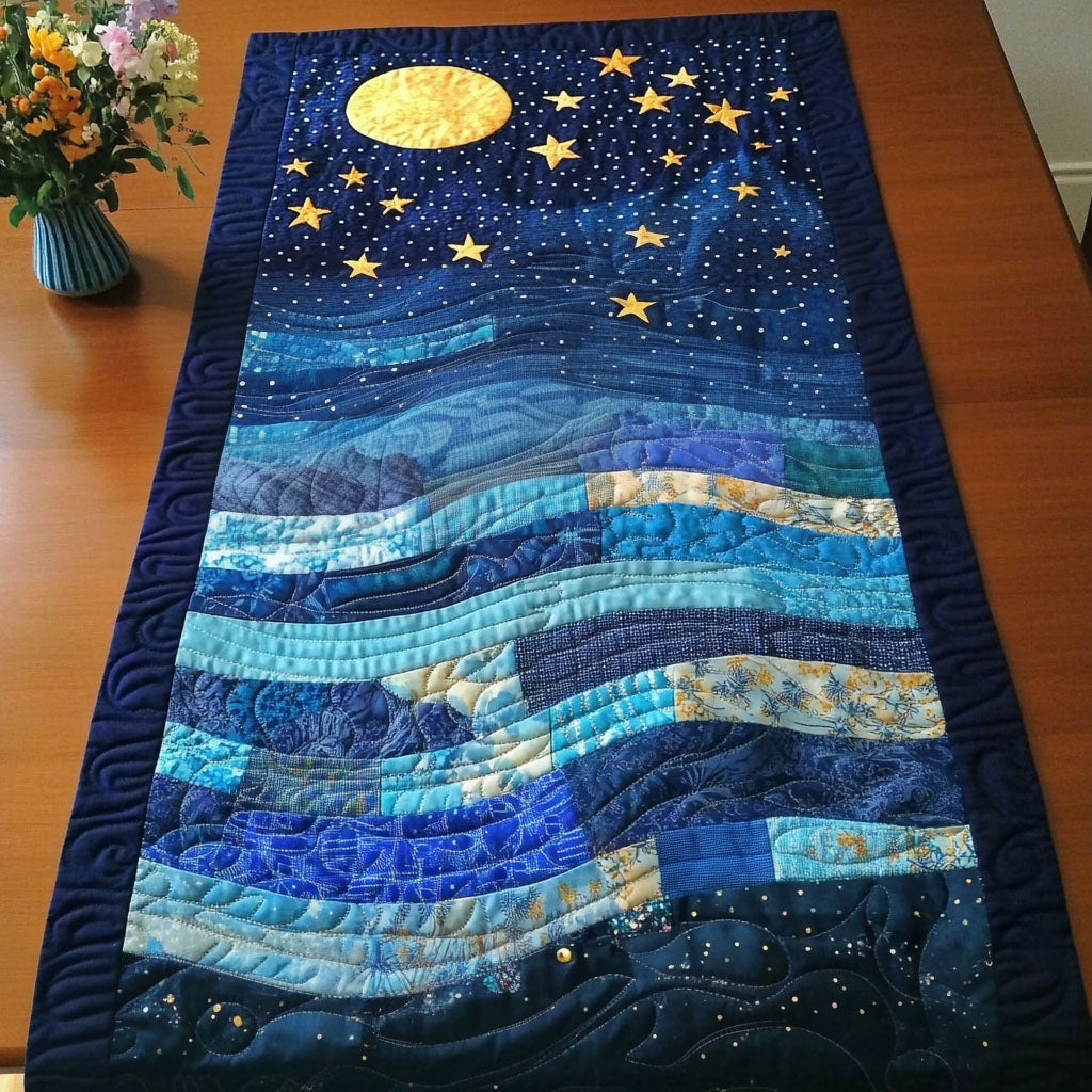 Starry Waves Quilted Table Runner NCU0NT5135 – Vantique