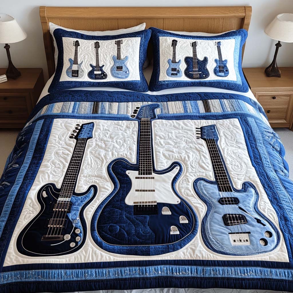 Steel Vibes 3-Piece Quilted Bedding Set NCU0NT2045 – Vantique