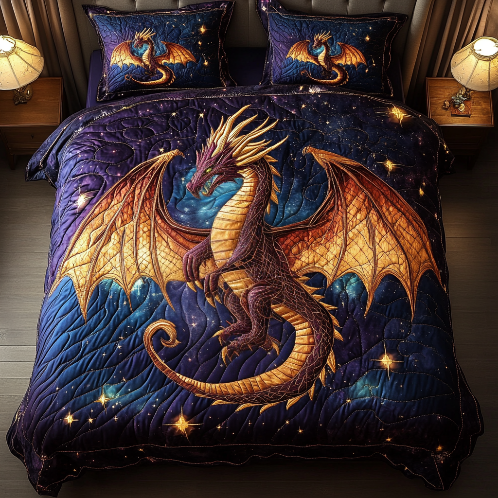 Stellar Guardian 3-Piece Quilted Bedding Set NCU0NT3810 – Vantique