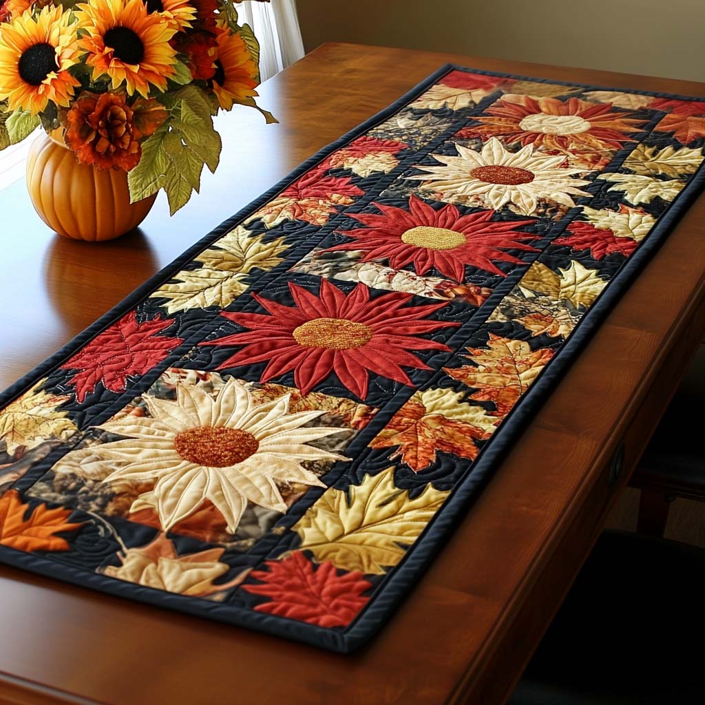 Sunflare Quilted Table Runner NCU0NT1461 – Vantique