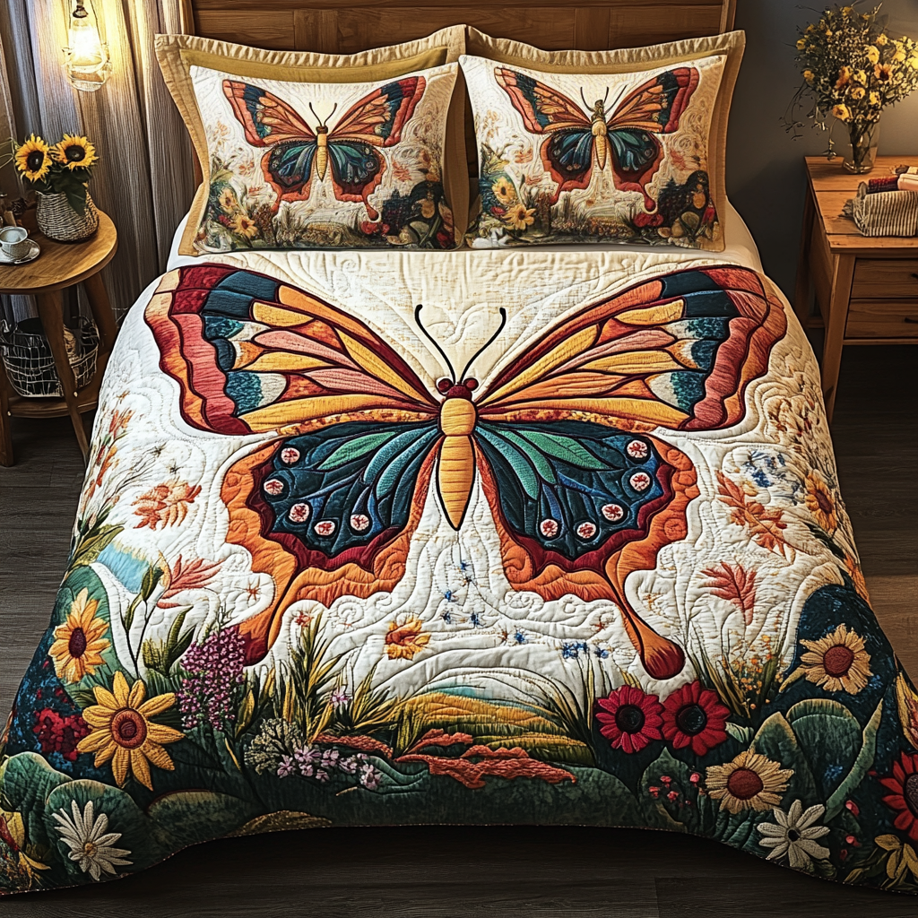 Sunny Escape 3-Piece Quilted Bedding Set NCU0VL1638 – Vantique