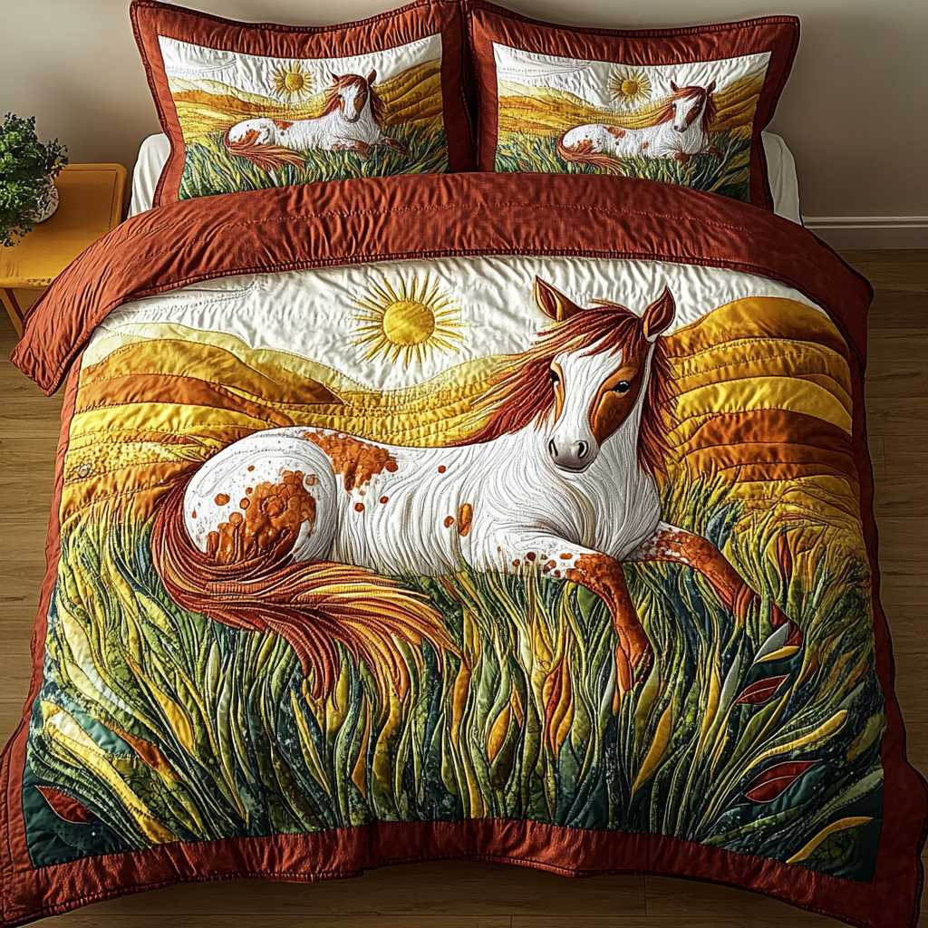 Sunset Canter 3-Piece Quilted Bedding Set NCU0VH3801 – Vantique